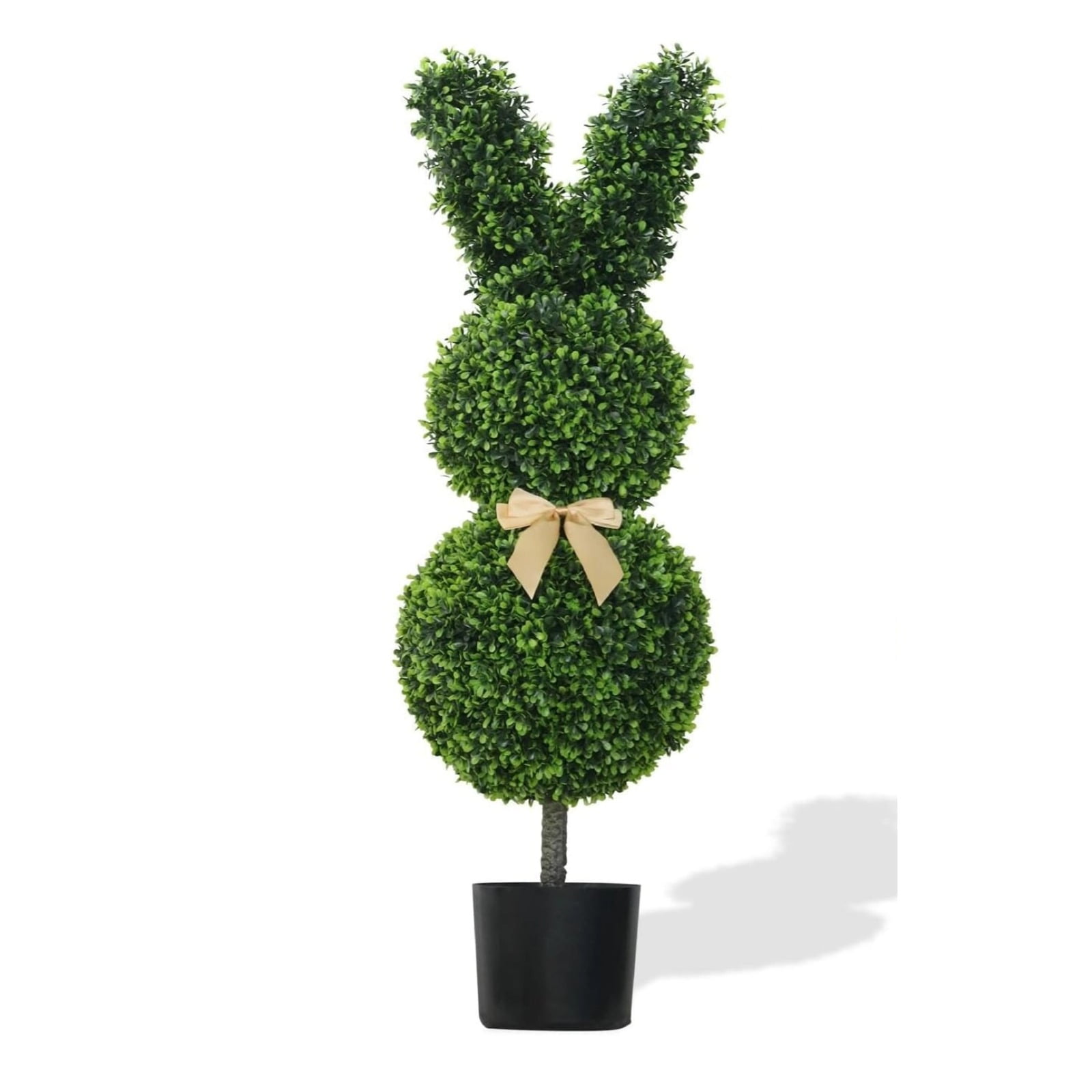 Rabbit Shaped Topiary Trees – 35 inches High Easter Artificial Boxwood ...