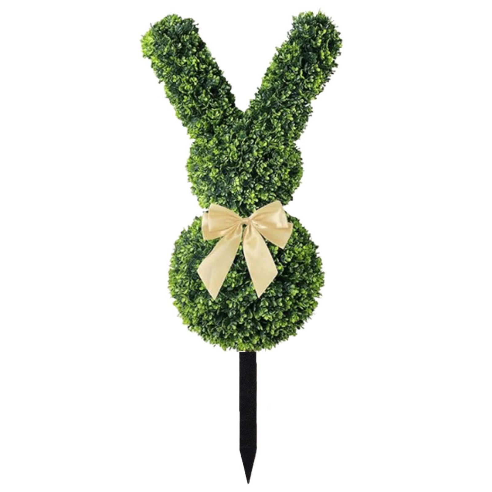 Rabbit Shaped Topiary Trees – 3ft High Artificial Boxwood – Swaying ...