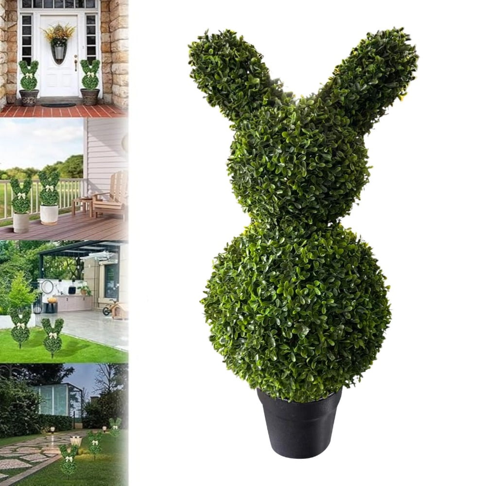 Rabbit Shaped Topiary Trees, Charming Bunny Topiary Outdoor Decor ...
