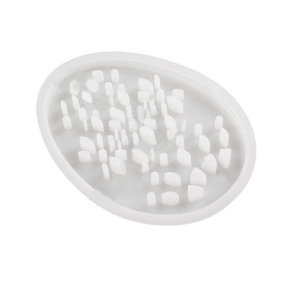 Rabbit Sile Mold Easter Hollow Eggs Crystal Drip Plaster Cement Mold ...