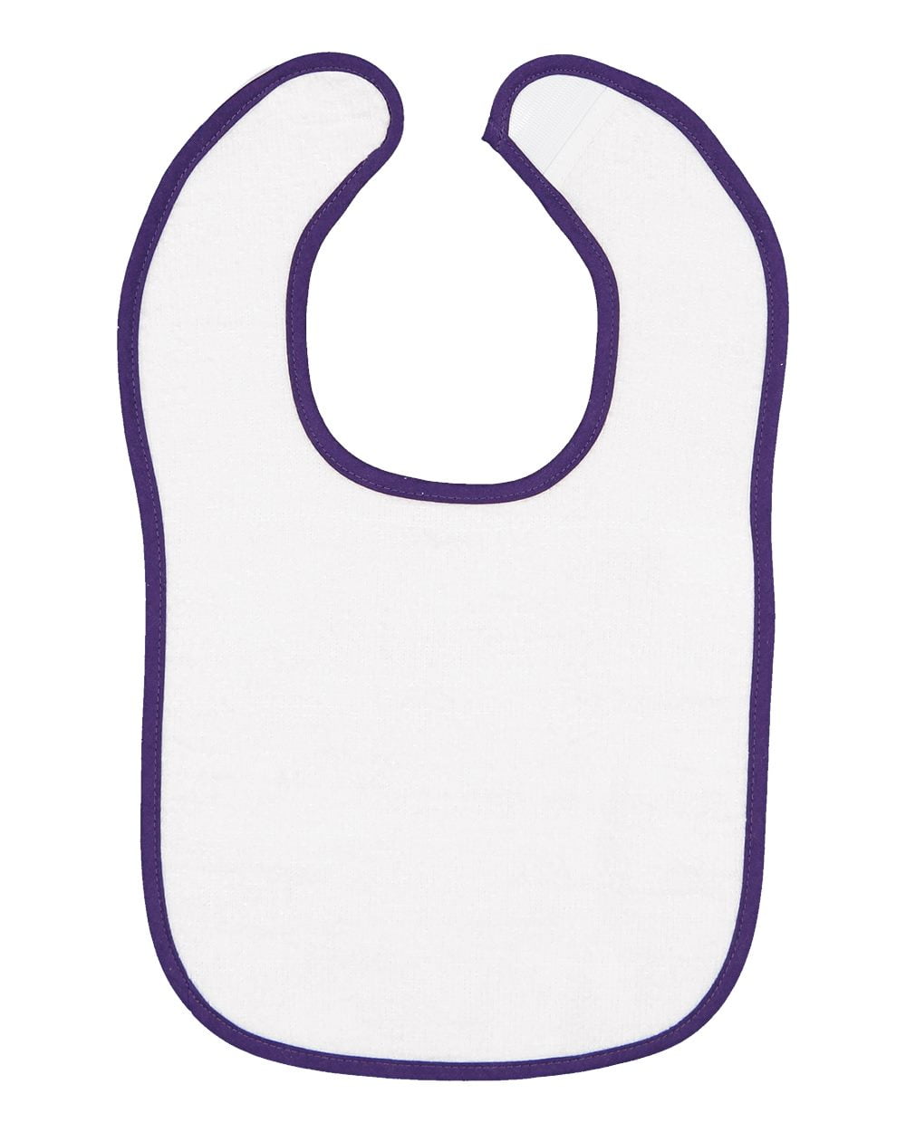 Rabbit Skins 1003 Infant Contrast Trim Terry Bib-Purple - Walmart.com
