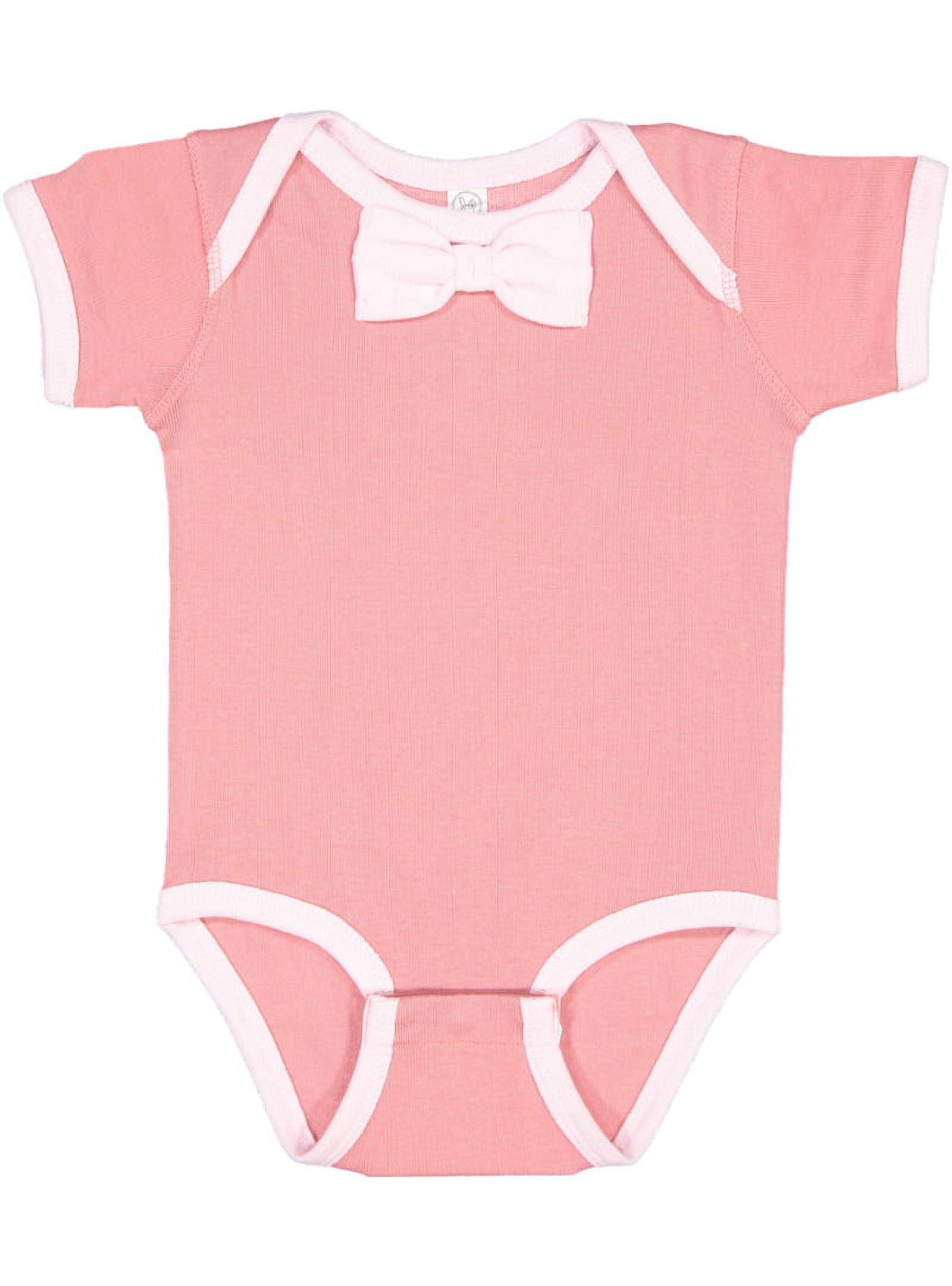 Rabbit Skins Infant Baby Rib Bow Tie Bodysuit - MAUVELOUS/ BLRNA ...