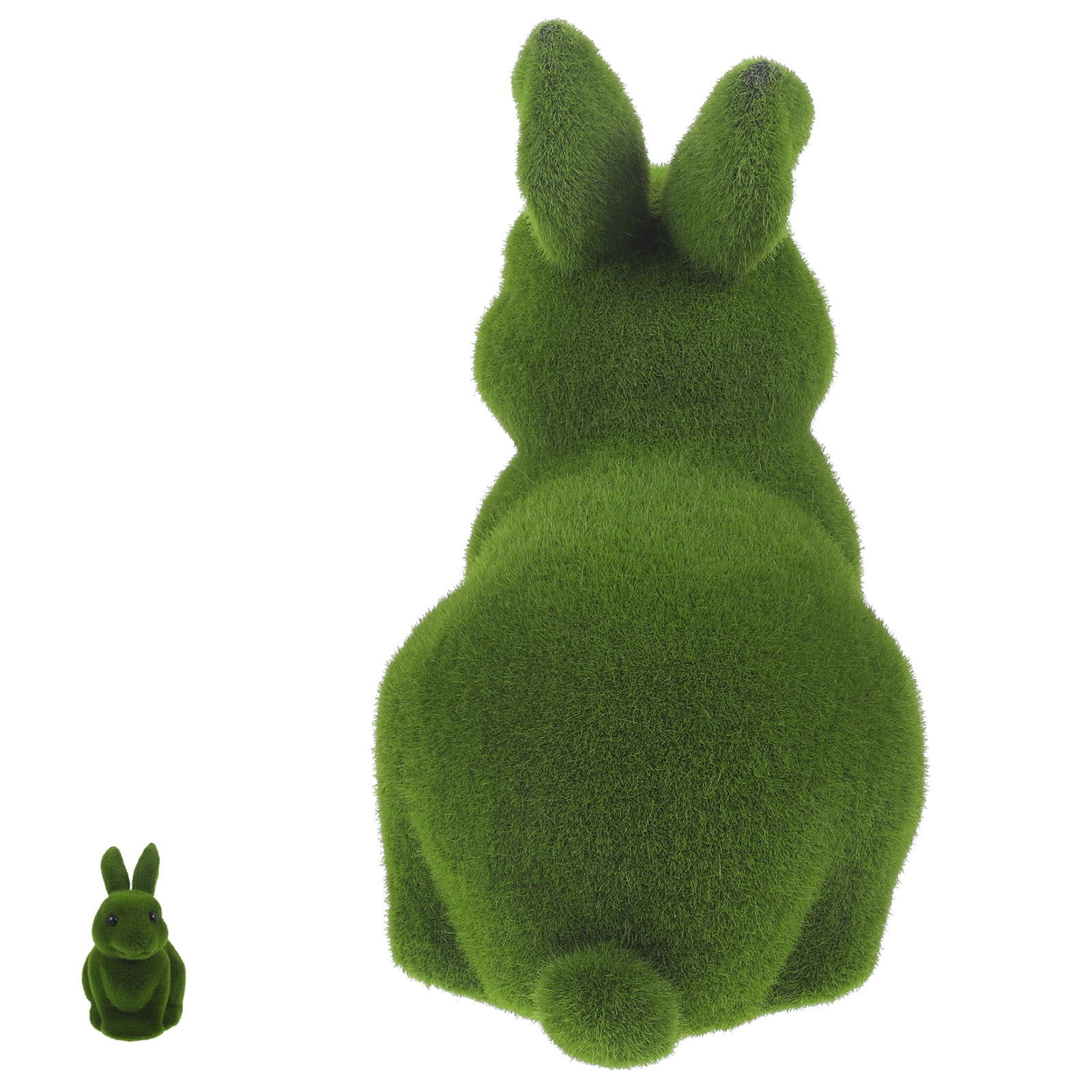 Rabbit Statue,Easter Moss Bunny Flocked Rabbit Statue Festival Garden ...