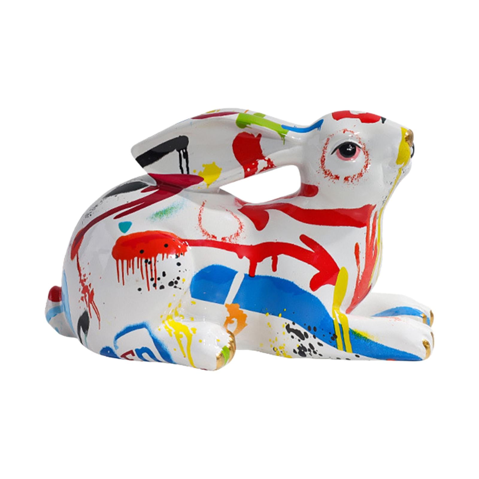 Rabbit Statue, Resin Bunny Figurine, Easter Bunny Decor, Modern Art ...