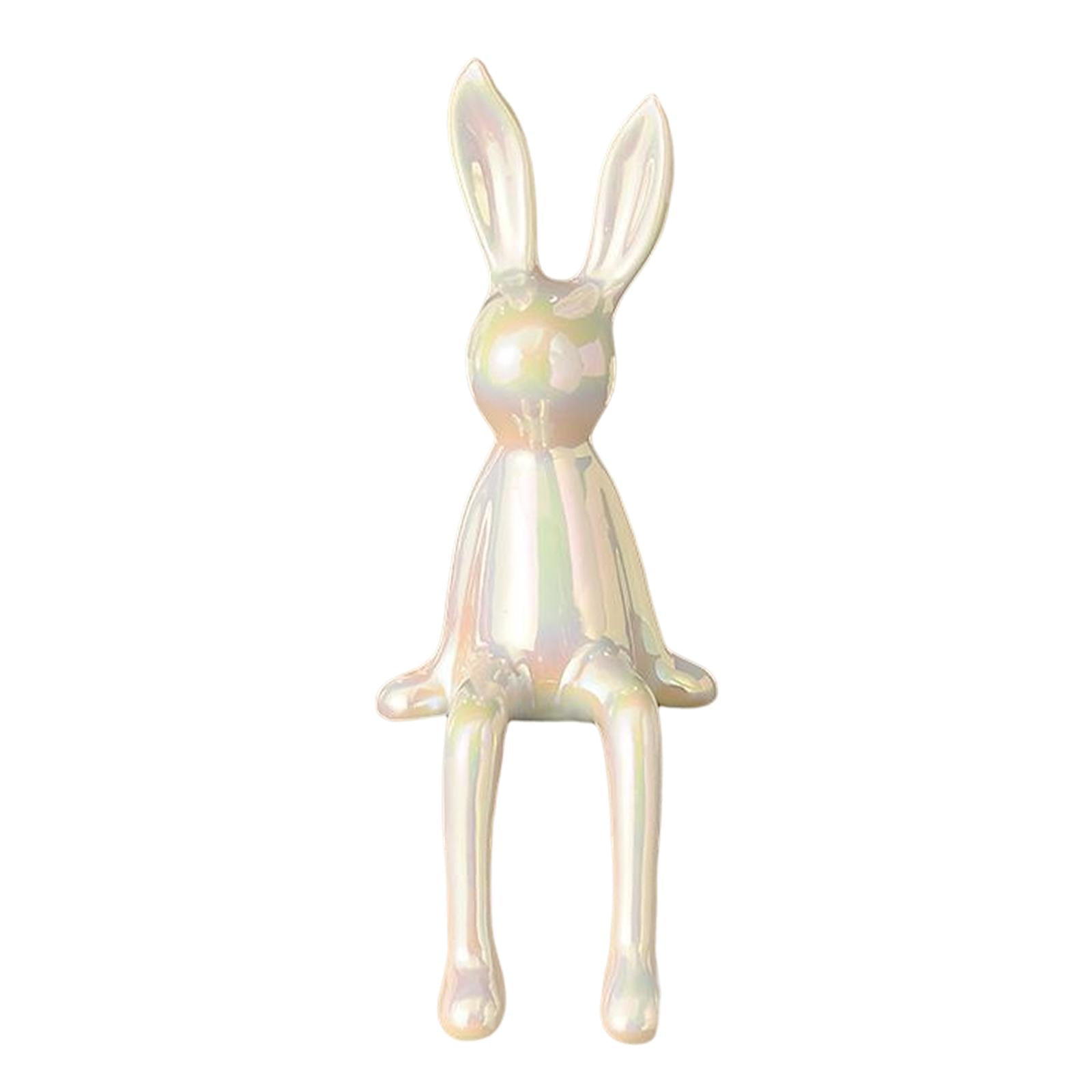 Rabbit Statues Animal Figures Hallway Easter Bedroom Office Bunny ...