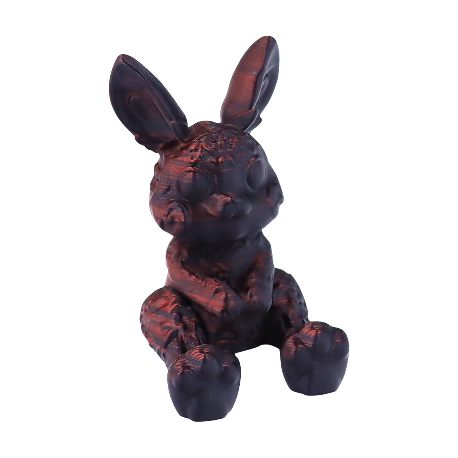 Rabbit Statues Bunny Figurines 2.99"/7.6cm Flocked Bunny Easter ...