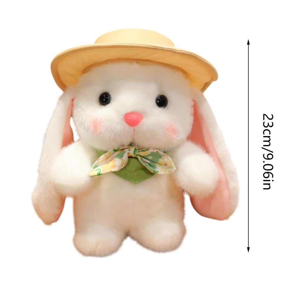 Rabbit Stuffed Animal Small Bunny Throw Pillow Cozy Bunny Plush Pillow ...