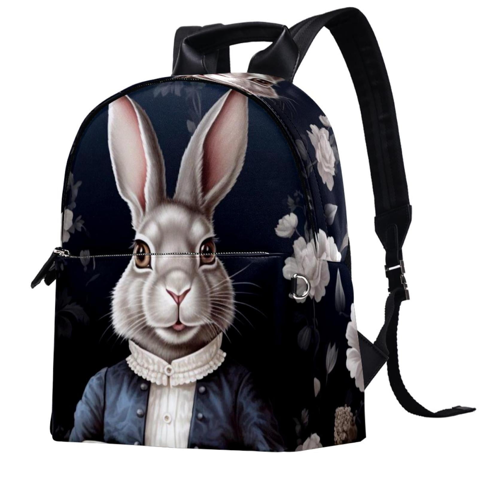 Rabbit Stylish Leather Business Camping Backpack, Lightweight Cute ...