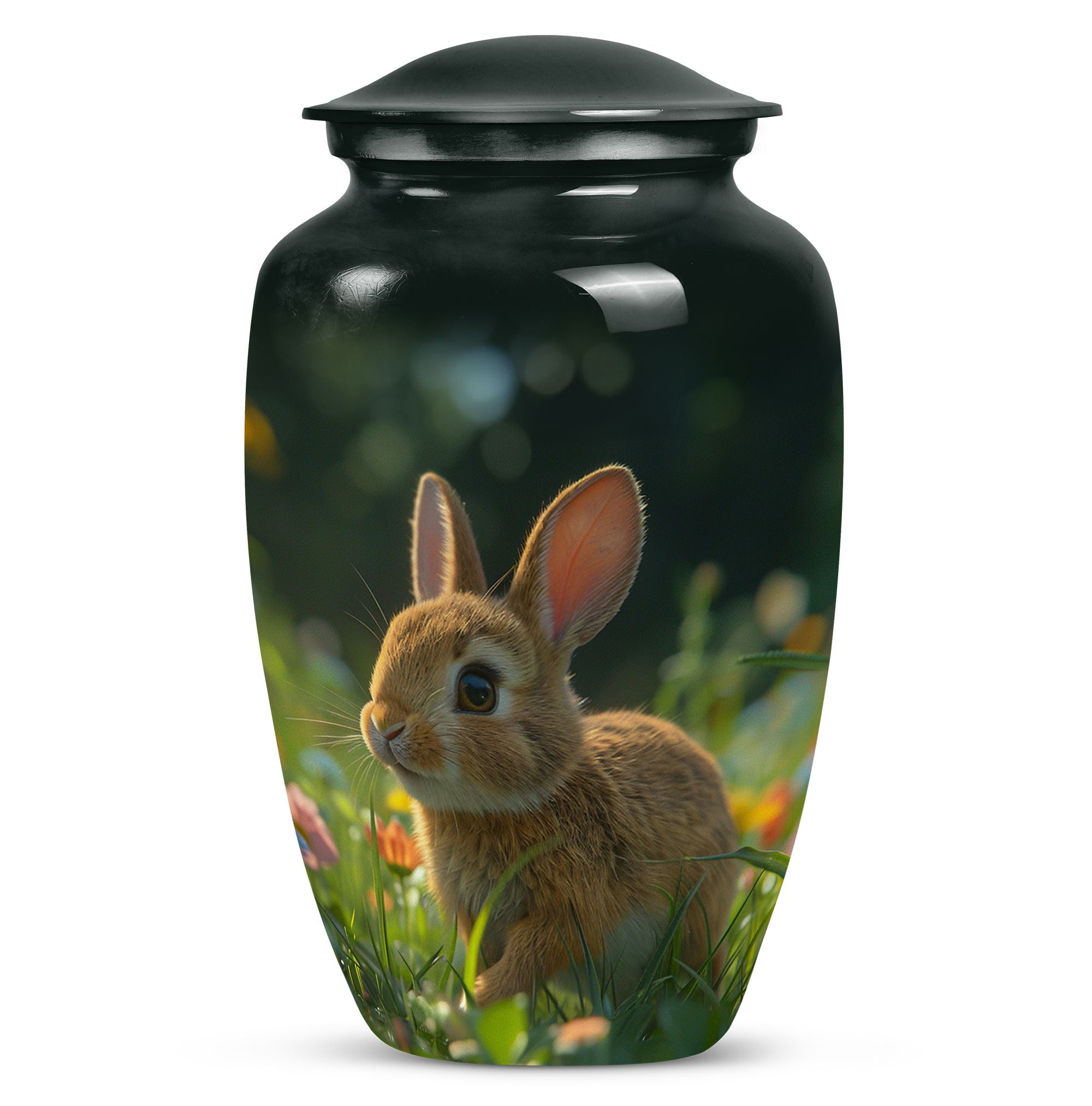 Rabbit Summer Blossom Bunny Urns For Human Ashes Adult - Large Urn With ...