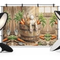Rabbit Tail Backdrop for Photography, Wooden Barrel Carrots Whimsical ...