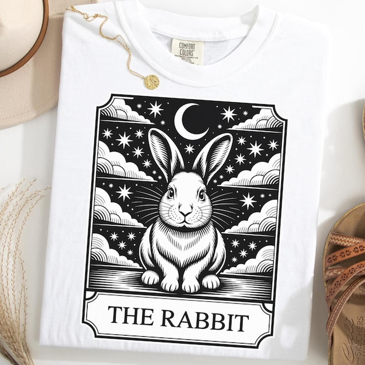 Rabbit Tarot S1Hirt, Celestial Bunny T-S1Hirt, Mtic Rabbit Graphic T1EE ...