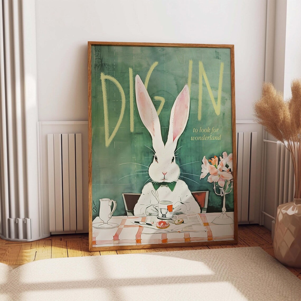 Rabbit Tea Party Art Print - Animal Tea Party Poster Childres'S Room ...
