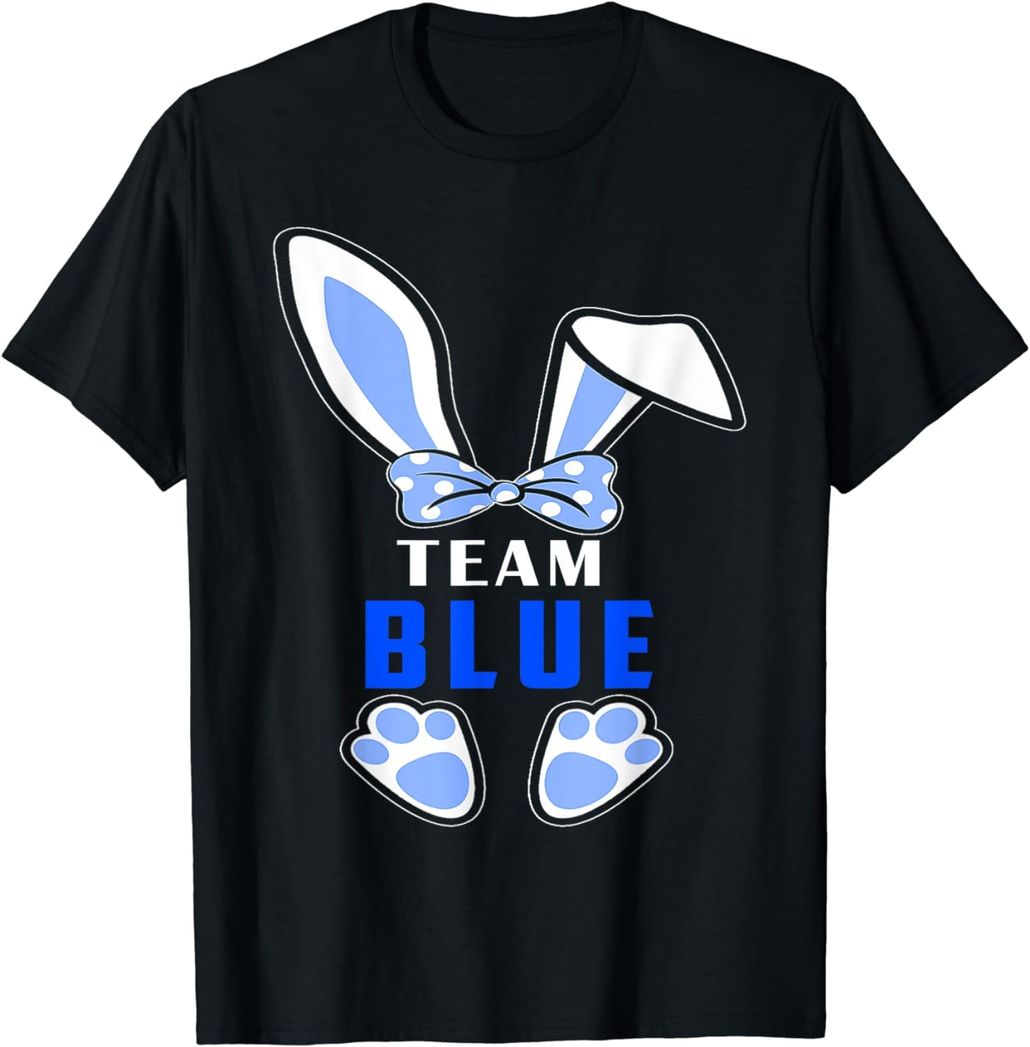 Rabbit Team Blue Gender Reveal Pregnancy Announcement Baby T-Shirt ...