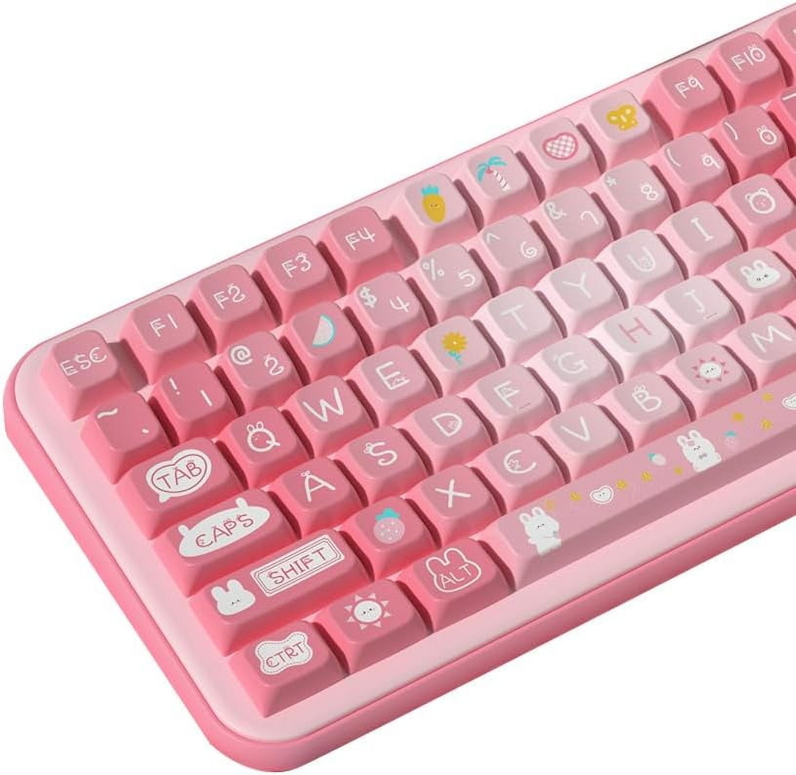 Rabbit Theme Summer Keycaps 158 Key PBT Keycaps MDA Custom Keycap Set ...
