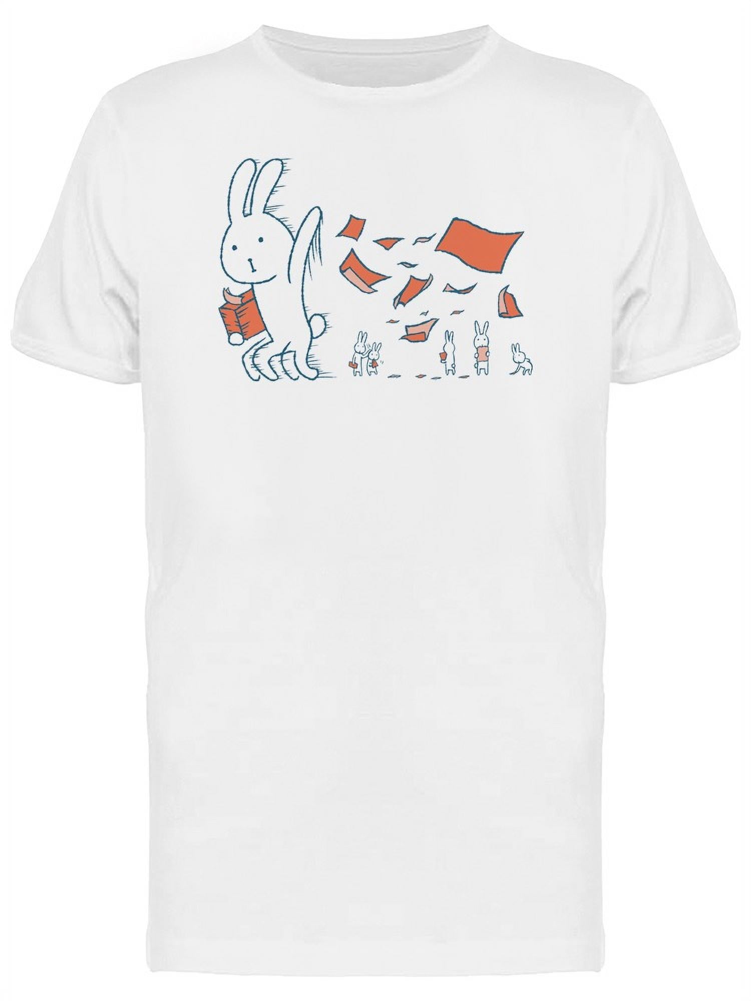 Rabbit Throwing Red Papers T-Shirt Men -Image by Shutterstock, Male ...