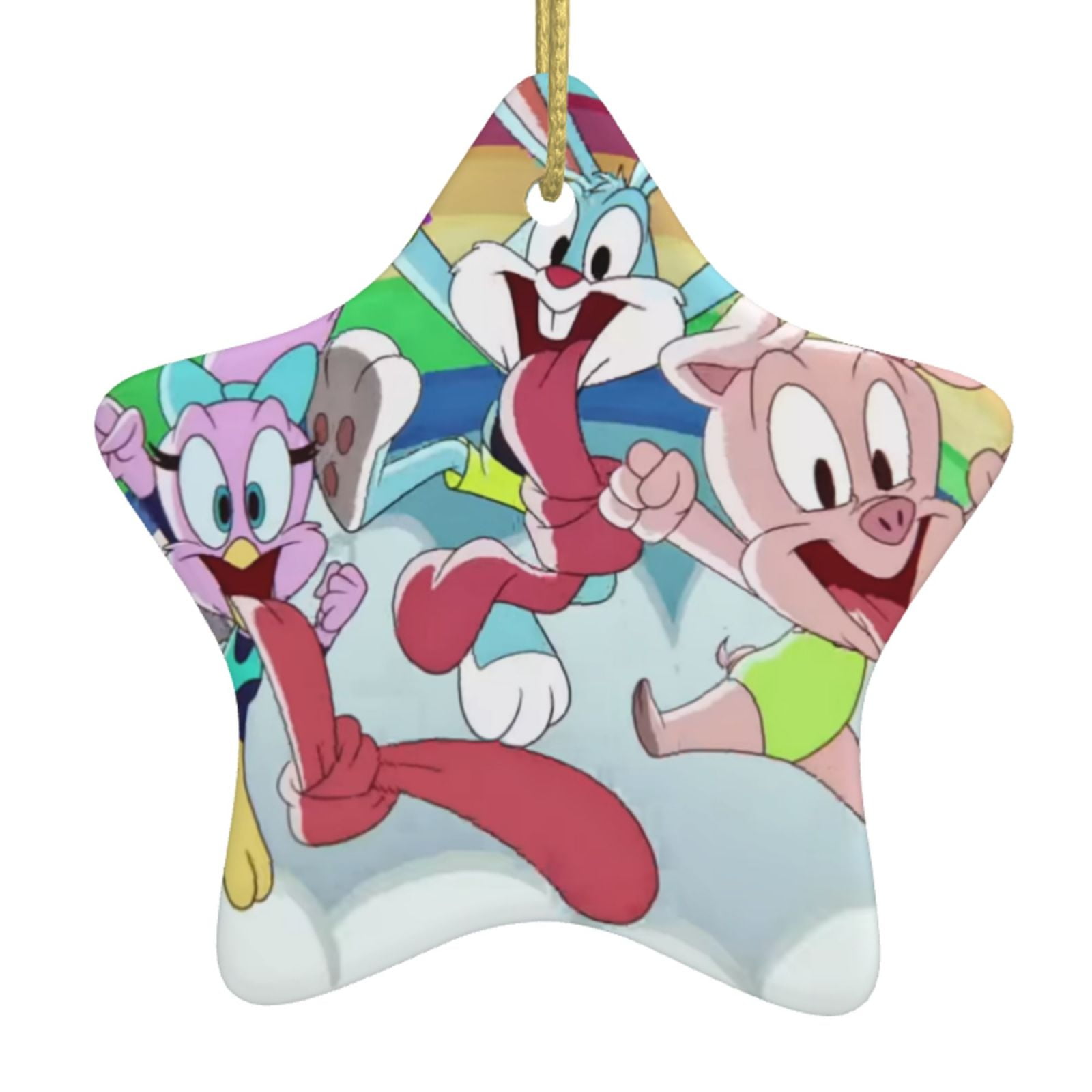 Rabbit Tiny Toons Looniversity Christmas Ornaments Ceramic Star ...