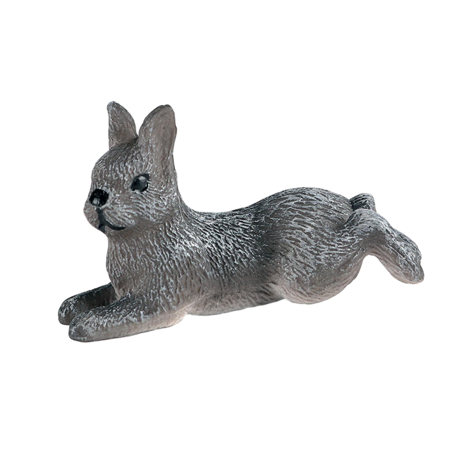 Rabbit Toy Figures Realistic for Party Favors Desktop Decor Educational ...