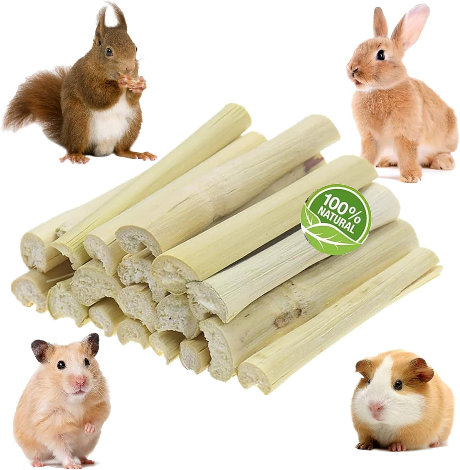 Rabbit Toys,400g (14.1oz) Bunny Chew Sweet Bamboo Sticks,100% Organic ...