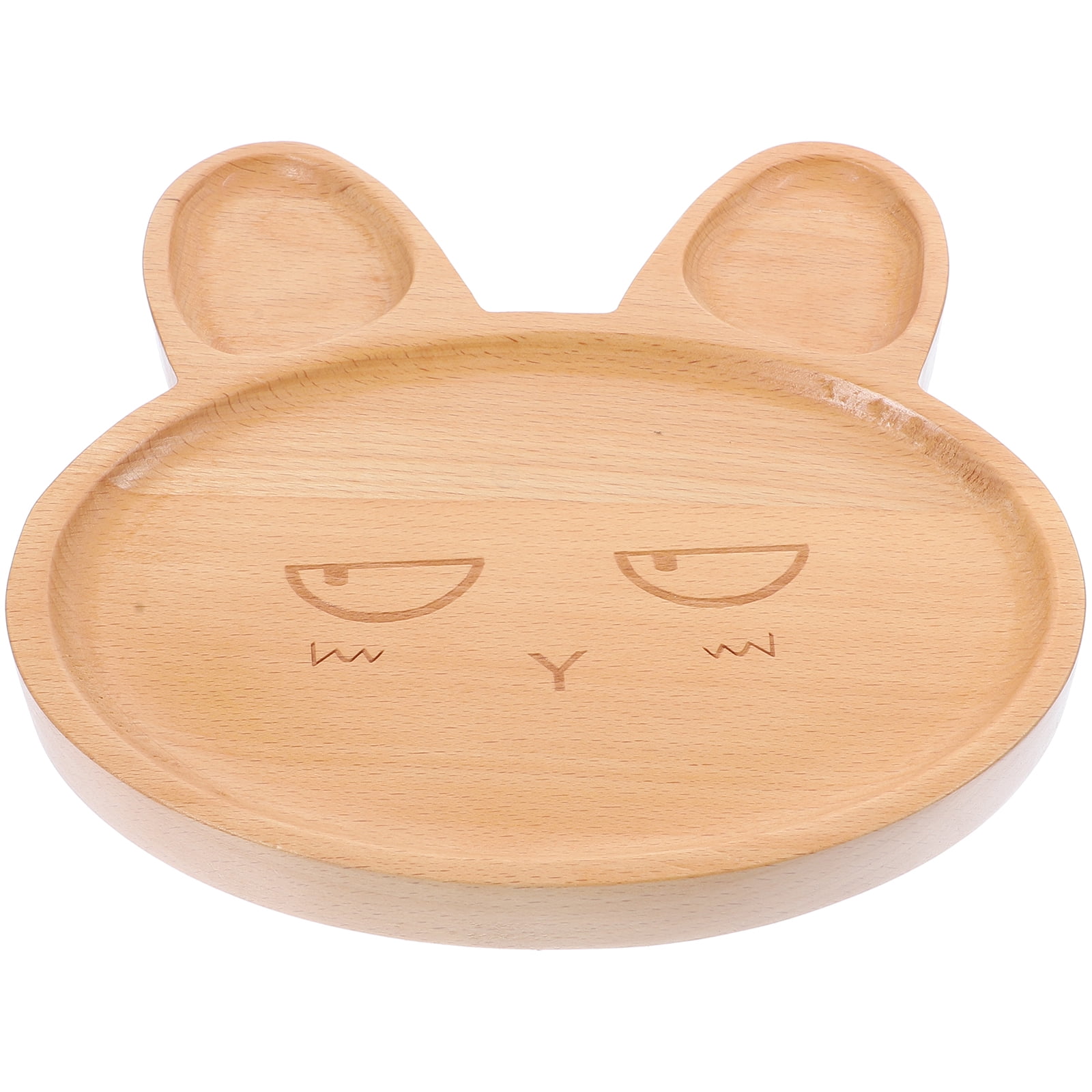 Rabbit Tray Dinner Plate Decorative Wood Bread Display Wooden Plates ...