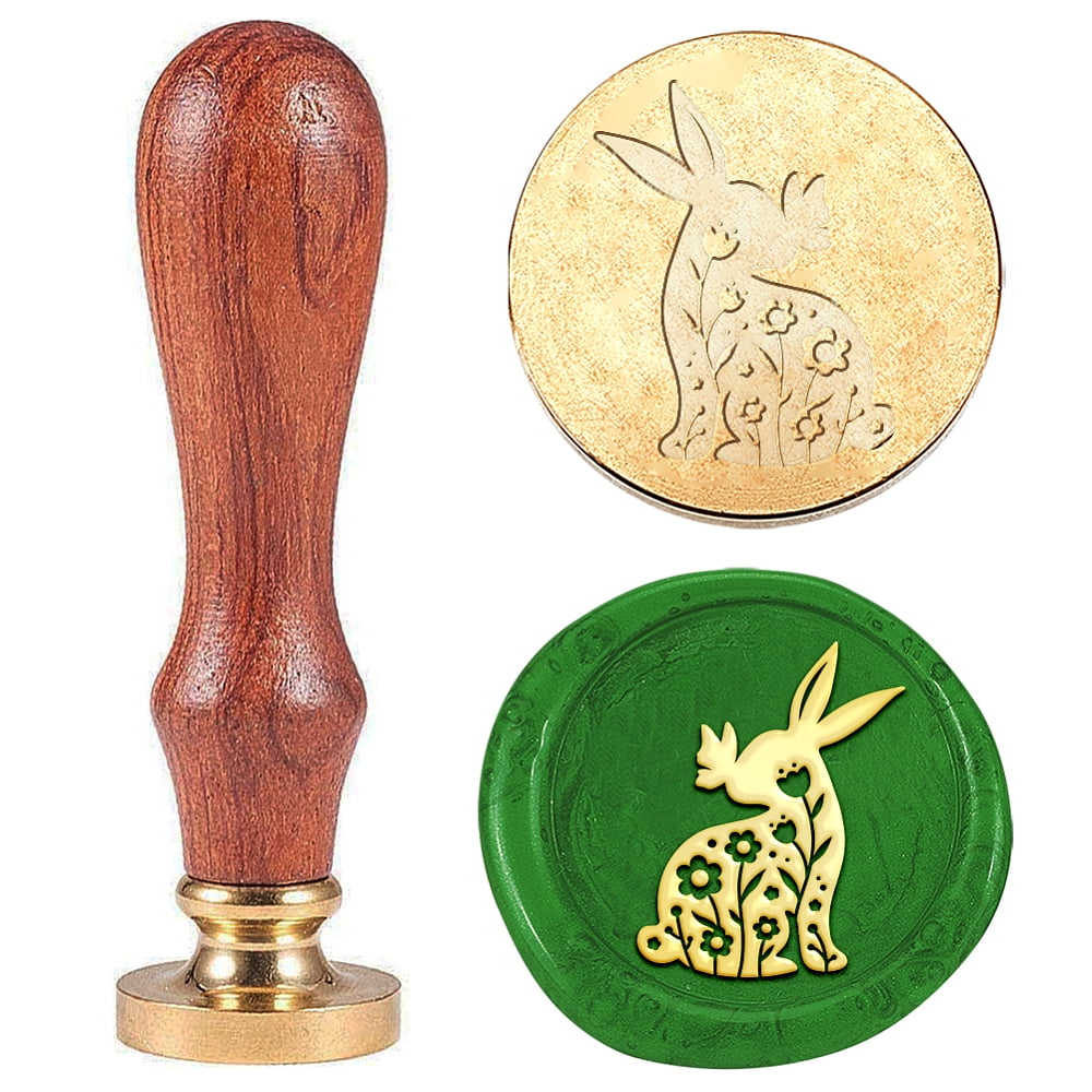 Rabbit Tree Wax Seal Stamp Replaceable Envelopes DIY Seal Stamp Flower ...