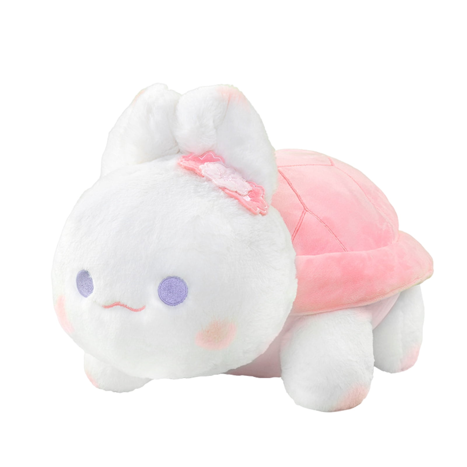 Rabbit Turtle Plush Toy with Shell - Rose Golden Coins, Pink Flower ...