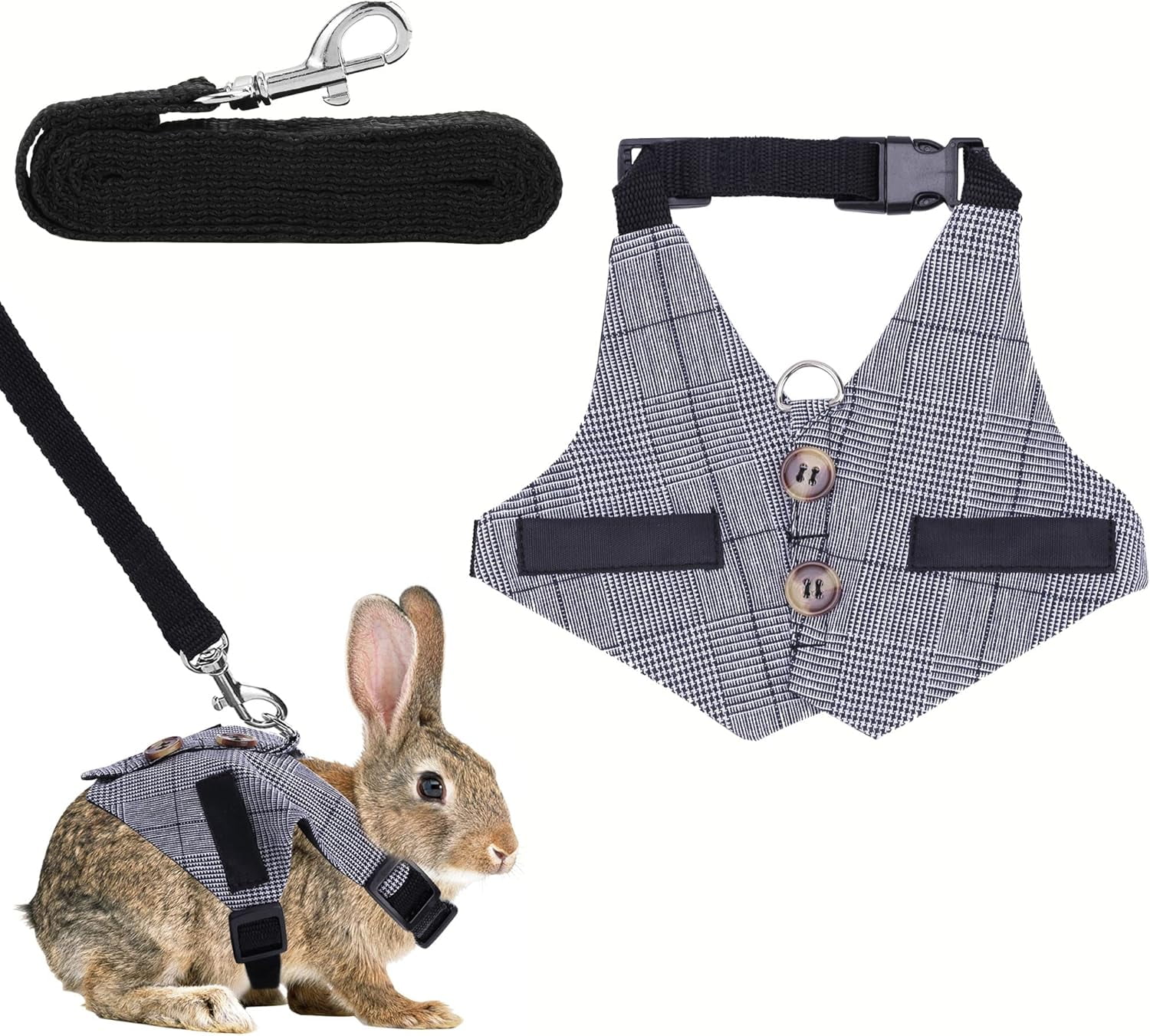 Rabbit Vest Harness and Leash Set Formal Suit Style Bunny Harness ...