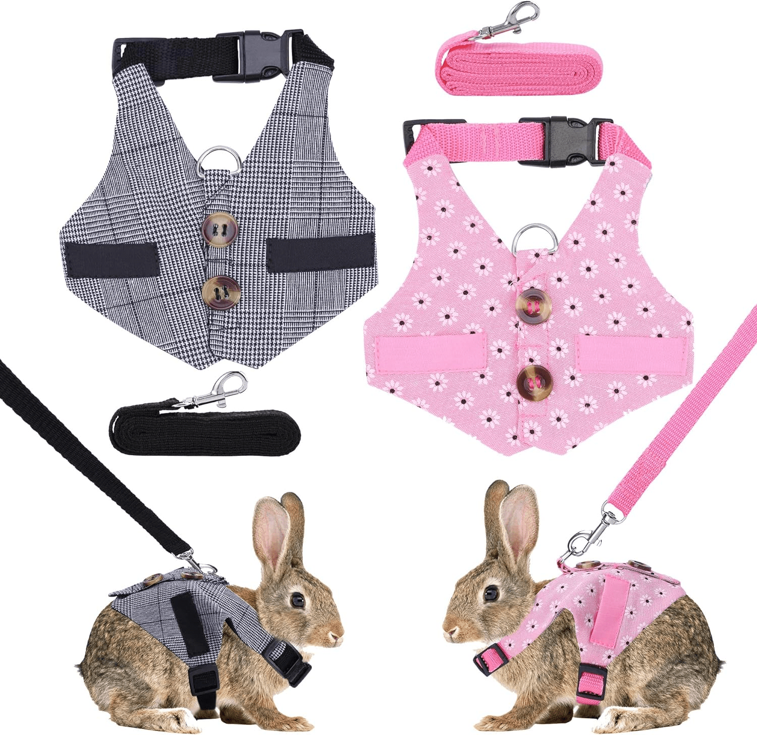 Rabbit Vest Harness and Leash Set Small Animal Adjustable Soft Harness ...