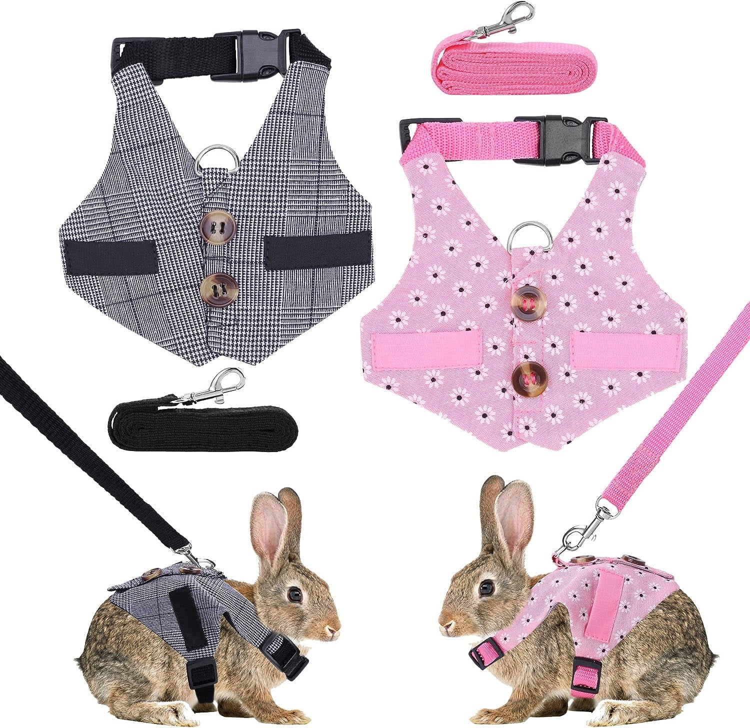 Rabbit Vest Harness and Leash Set Adjustable Formal Suit Style ...