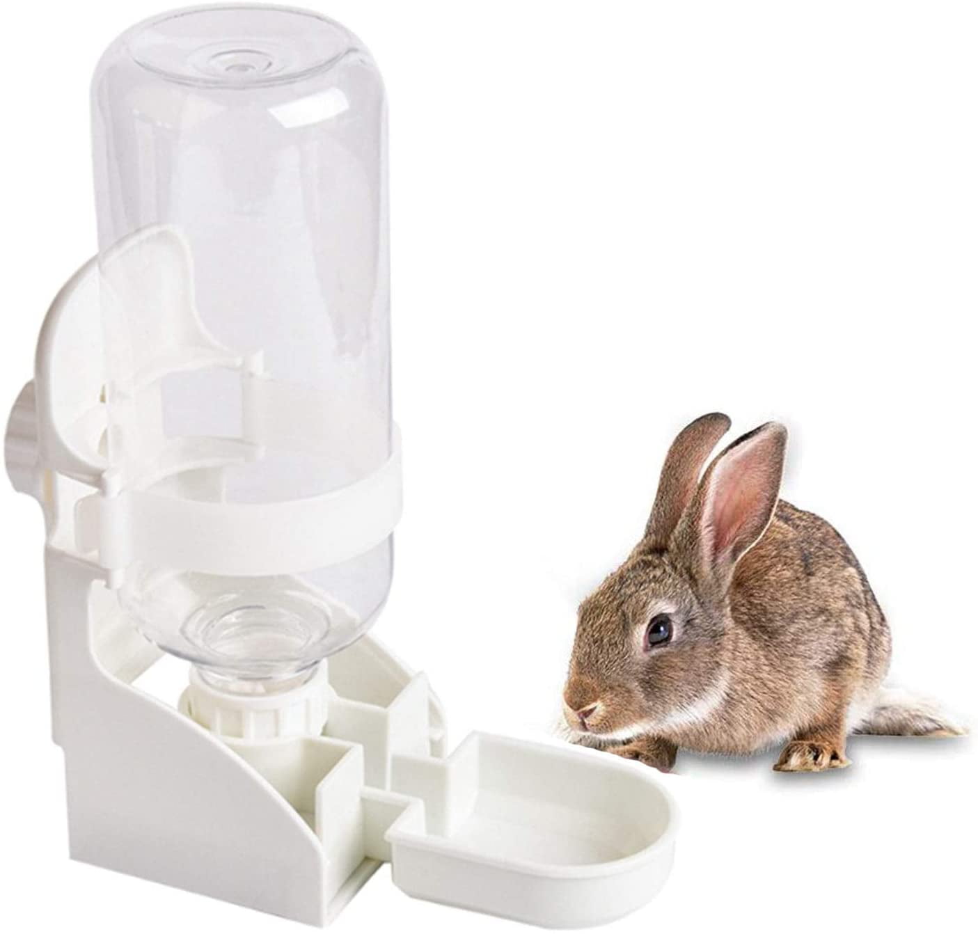 Rabbit Water Bottle, 17oz Hanging Water Fountain Automatic Dispenser No ...