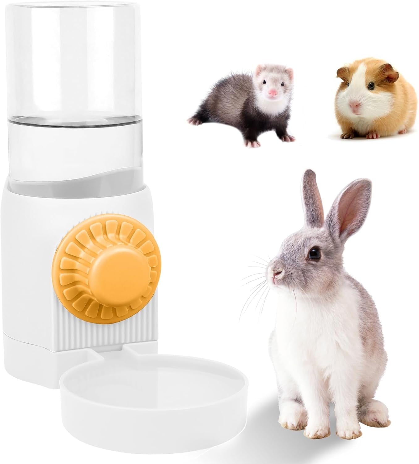 Rabbit Water Bottle for Cage, No Drip Guinea Pig Water Bottle, Hanging ...