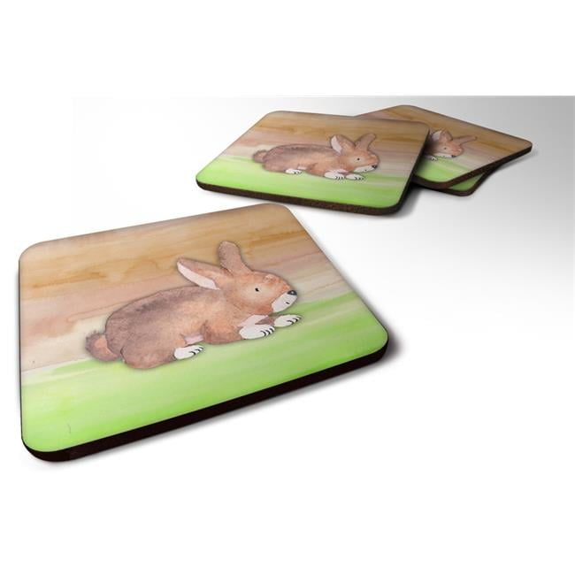 Rabbit Watercolor Foam Coasters - Set of 4 - Walmart.com