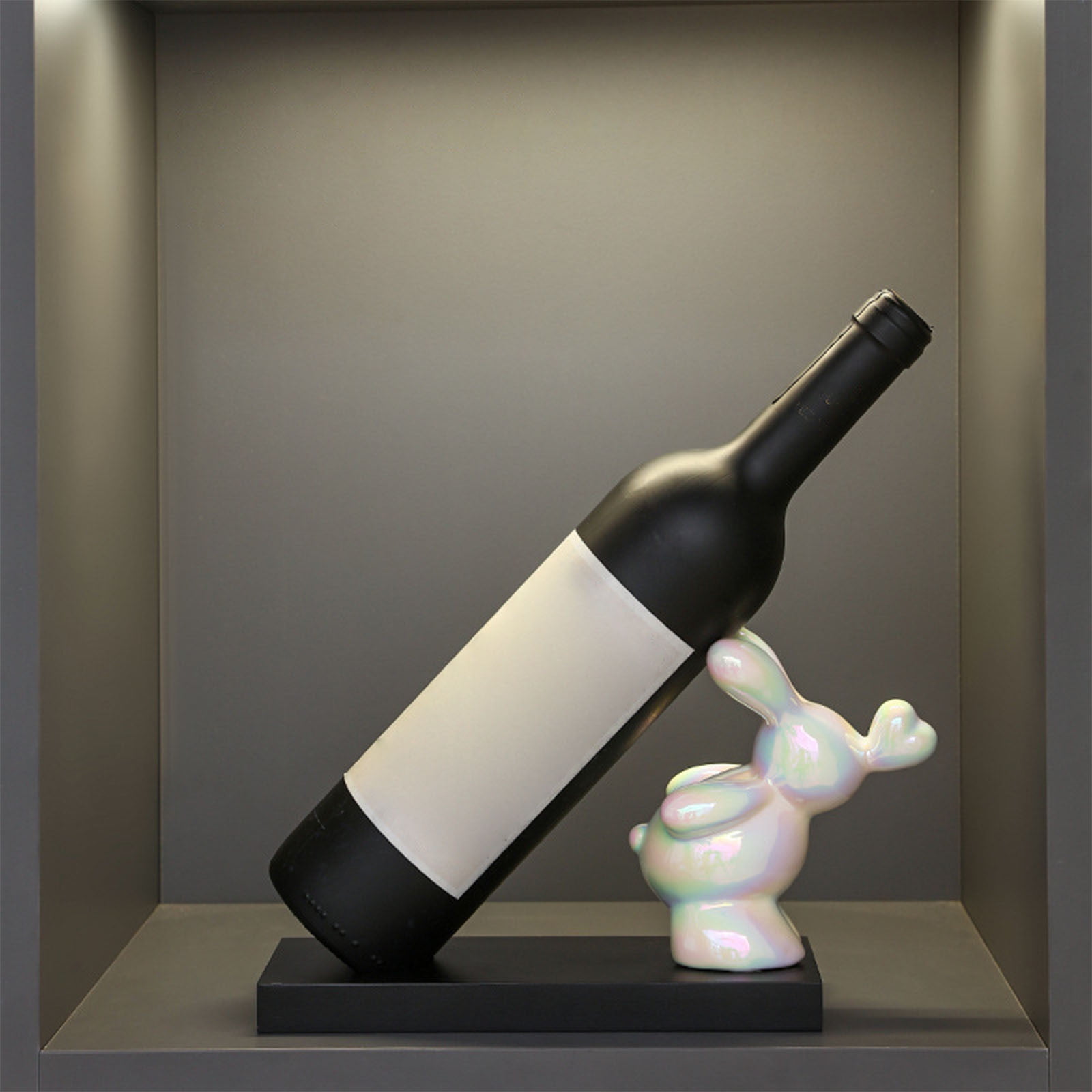 Rabbit Wine Rack Easter Wine Bottle Holder Mini Bunny Figurine Bunny ...
