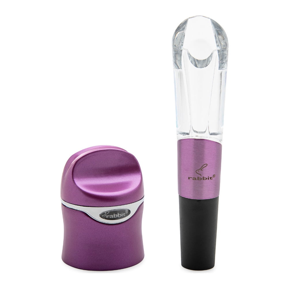 Rabbit Wine Sealer and Aerator Set (Purple) - Walmart.com