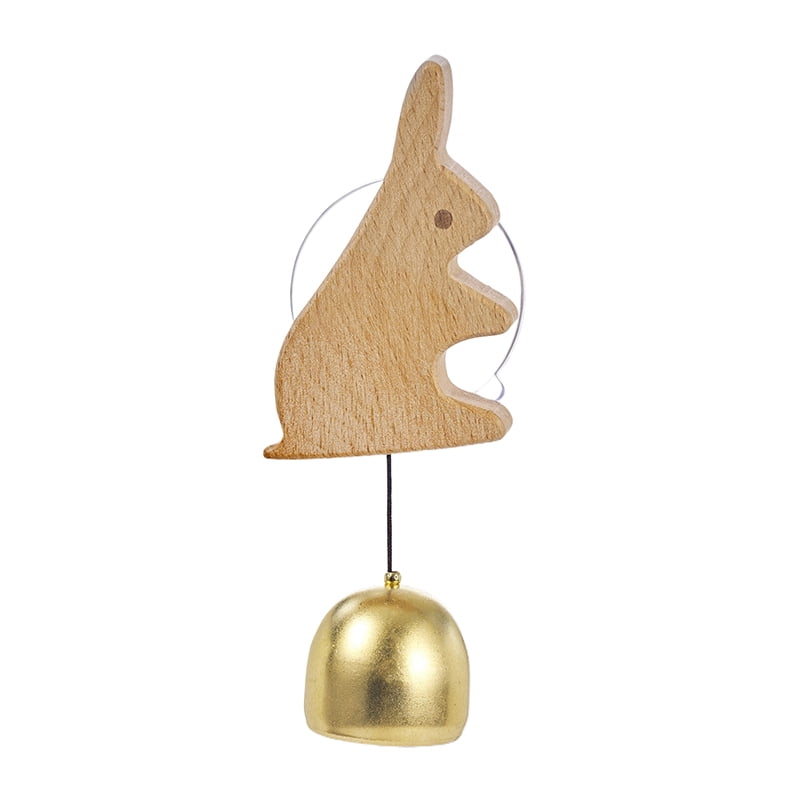 (Rabbit)Wood Doorbell Chime Hanging Wooden Wind Chimes Decorative Loud ...