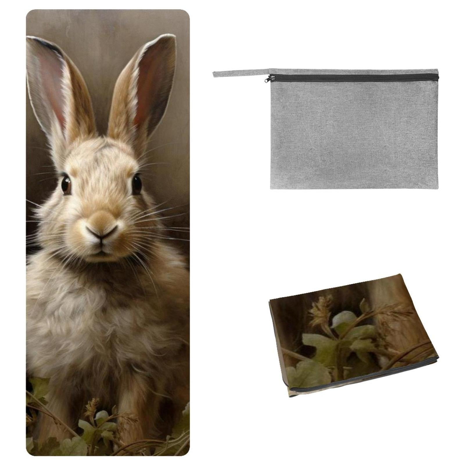 Rabbit Yoga Towel with Storage Bag, 72.8"x26.8" - Suitable for Yoga ...