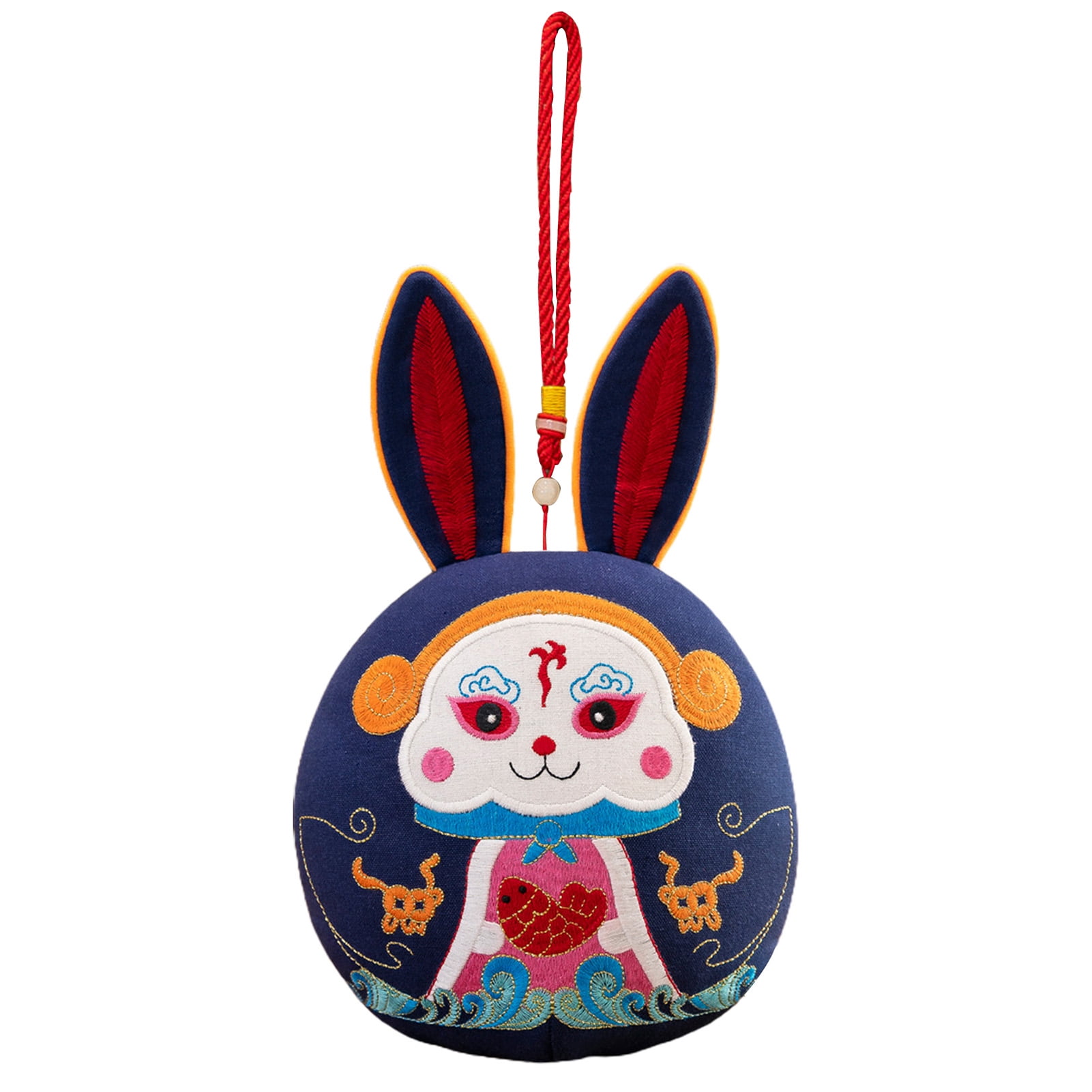 Rabbit Zodiac Mascot Chinese Style Embroidery Pattern Lovely Bunny Doll ...