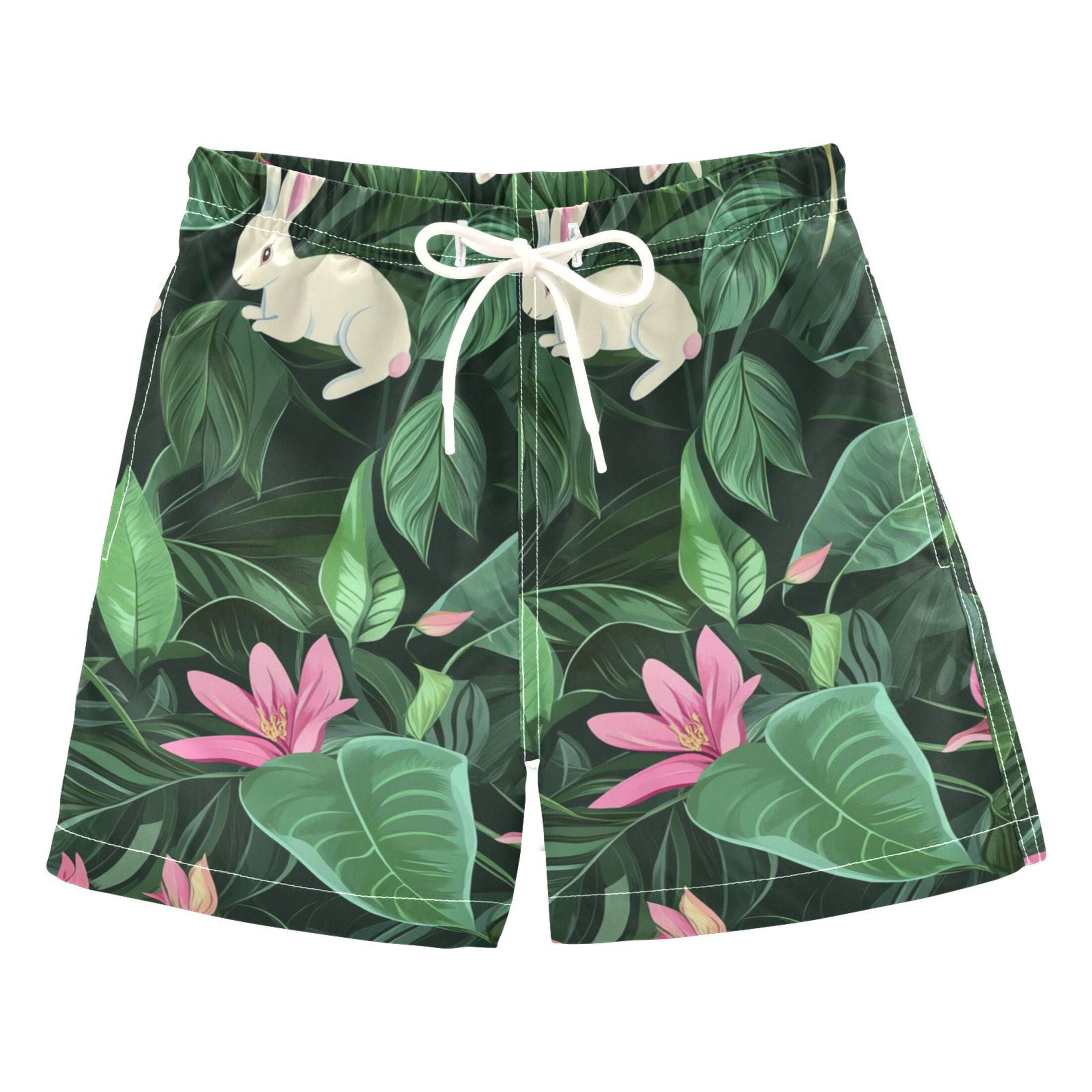 Rabbit and Woods Figure Boys Swim Trunks Quick Dry Boy Swim Shorts for ...