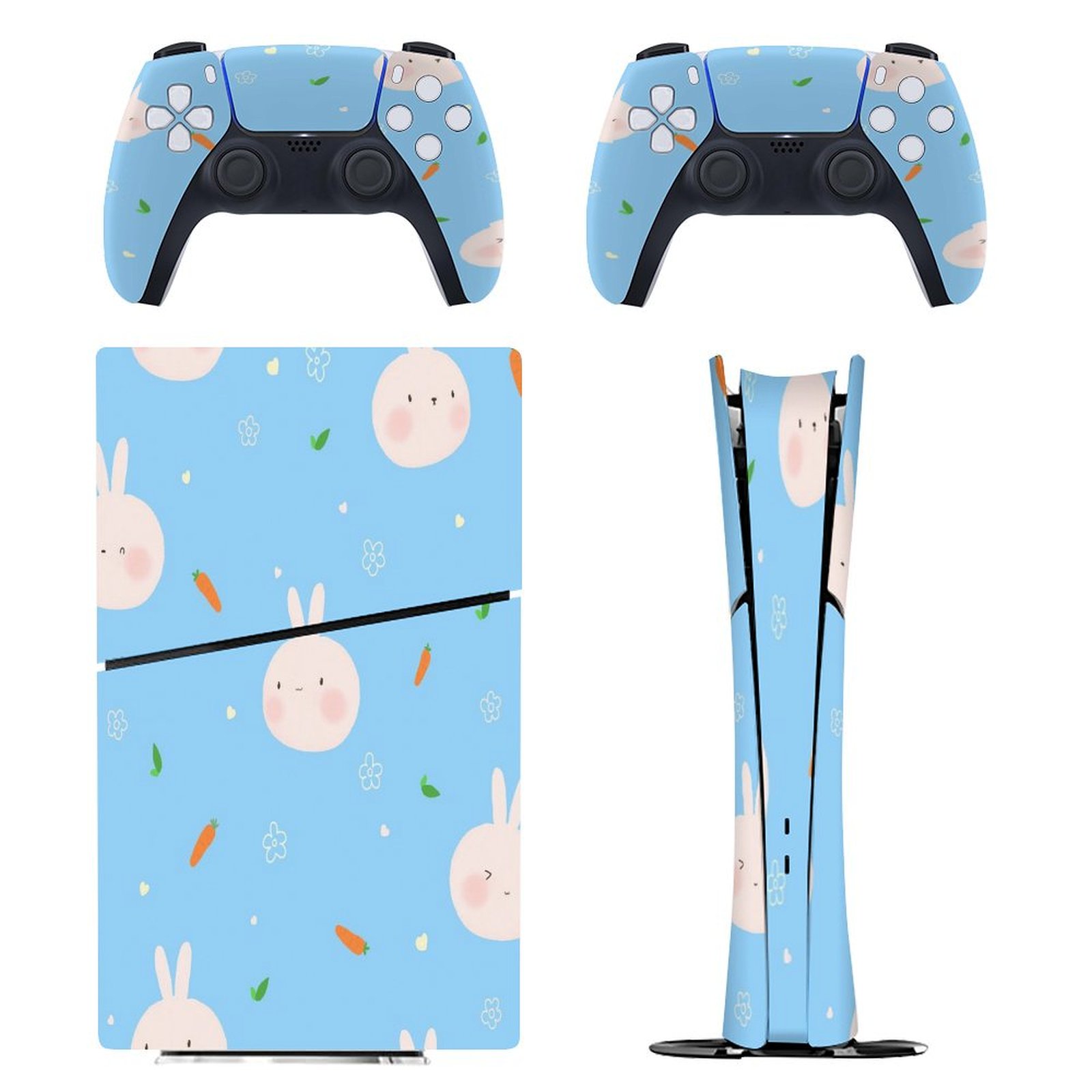 Rabbit，blue PS5/PS5 Slim Digital Disc Skin Sticker For Console And ...