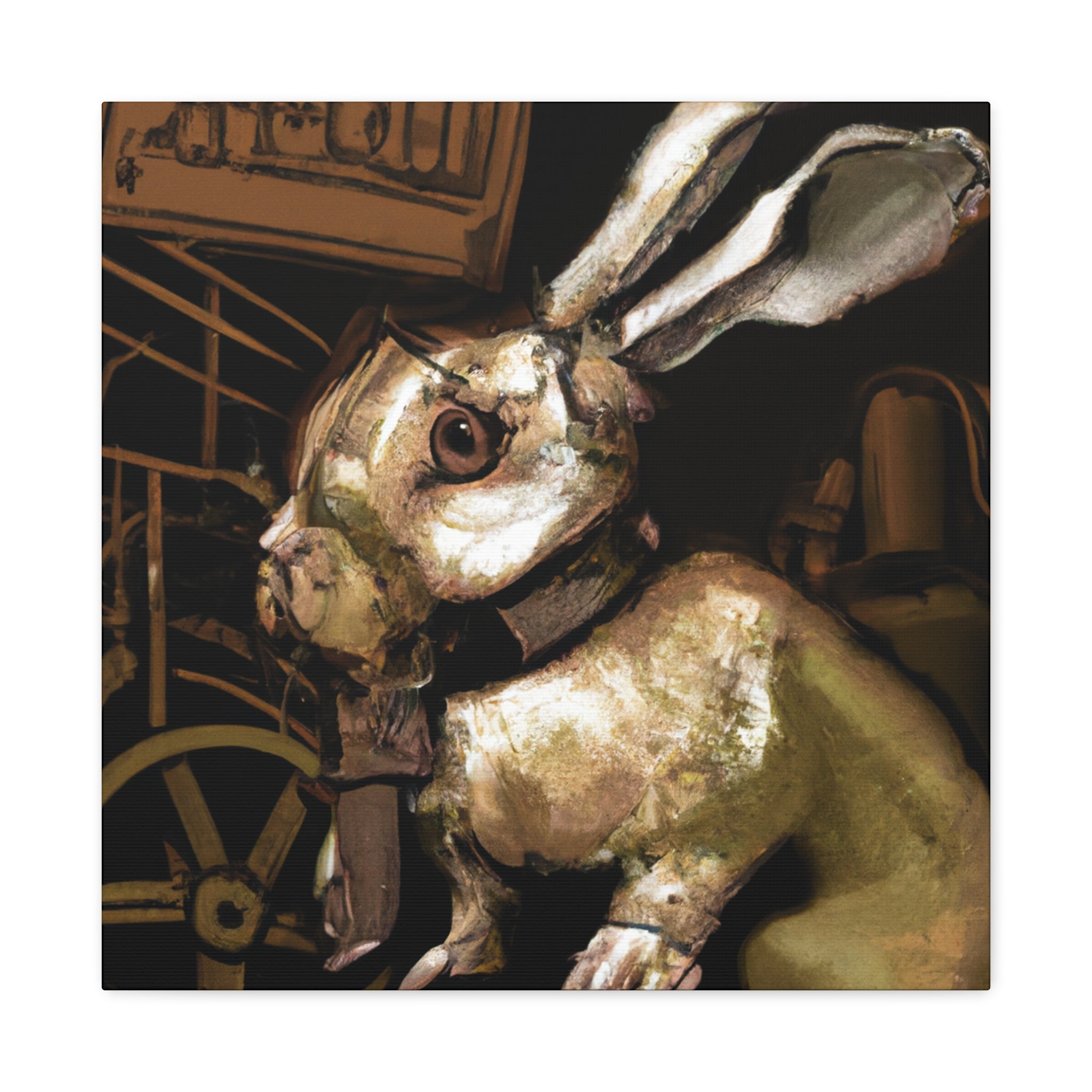 Rabbit in Steampunk Land - Canvas - Walmart.com