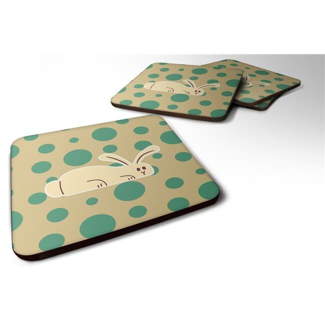 Rabbit on Polkadots Foam Coasters - Set of 4 - Walmart.com