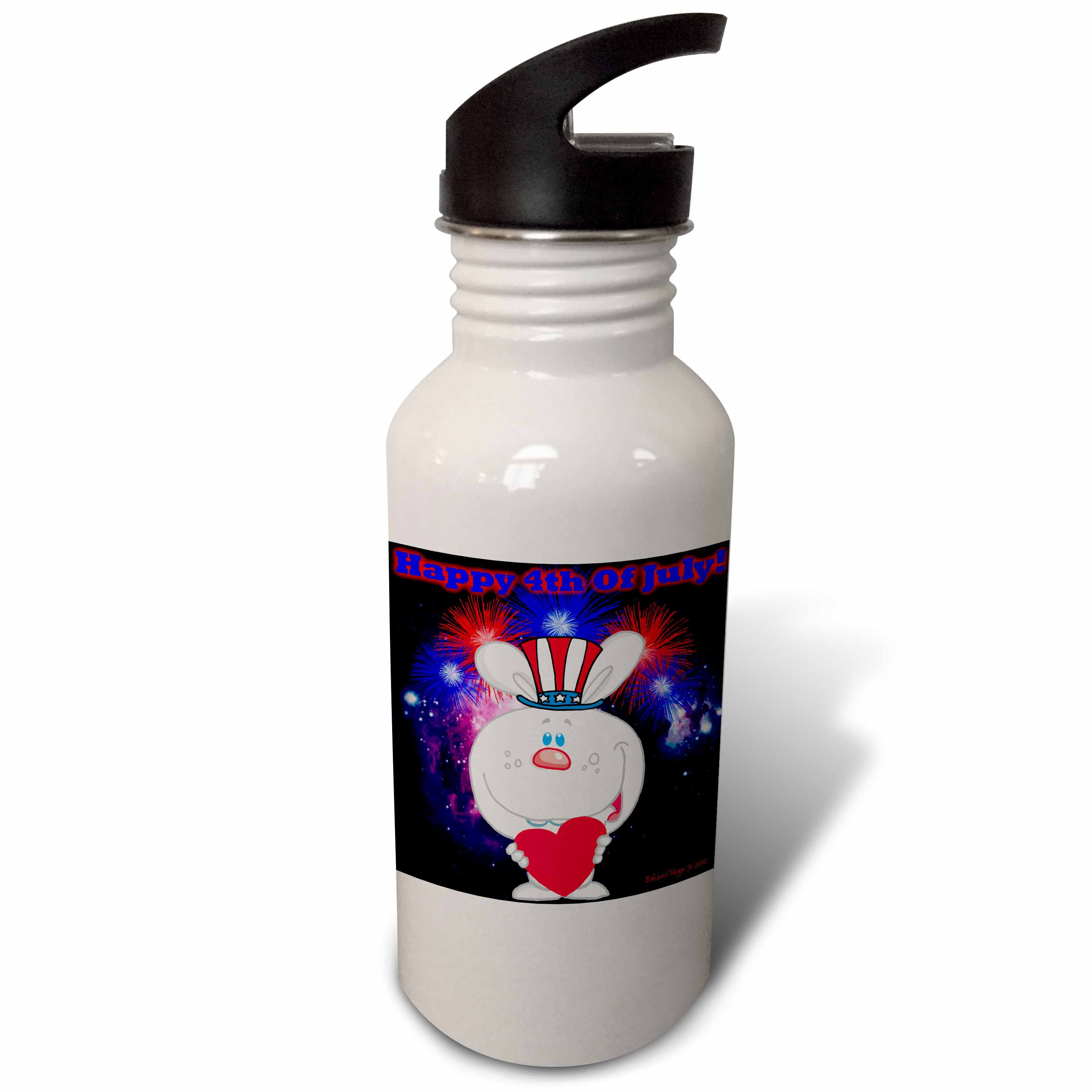 Rabbits 4th Of July Party 21 oz Sports Water Bottle wb-56834-1 ...
