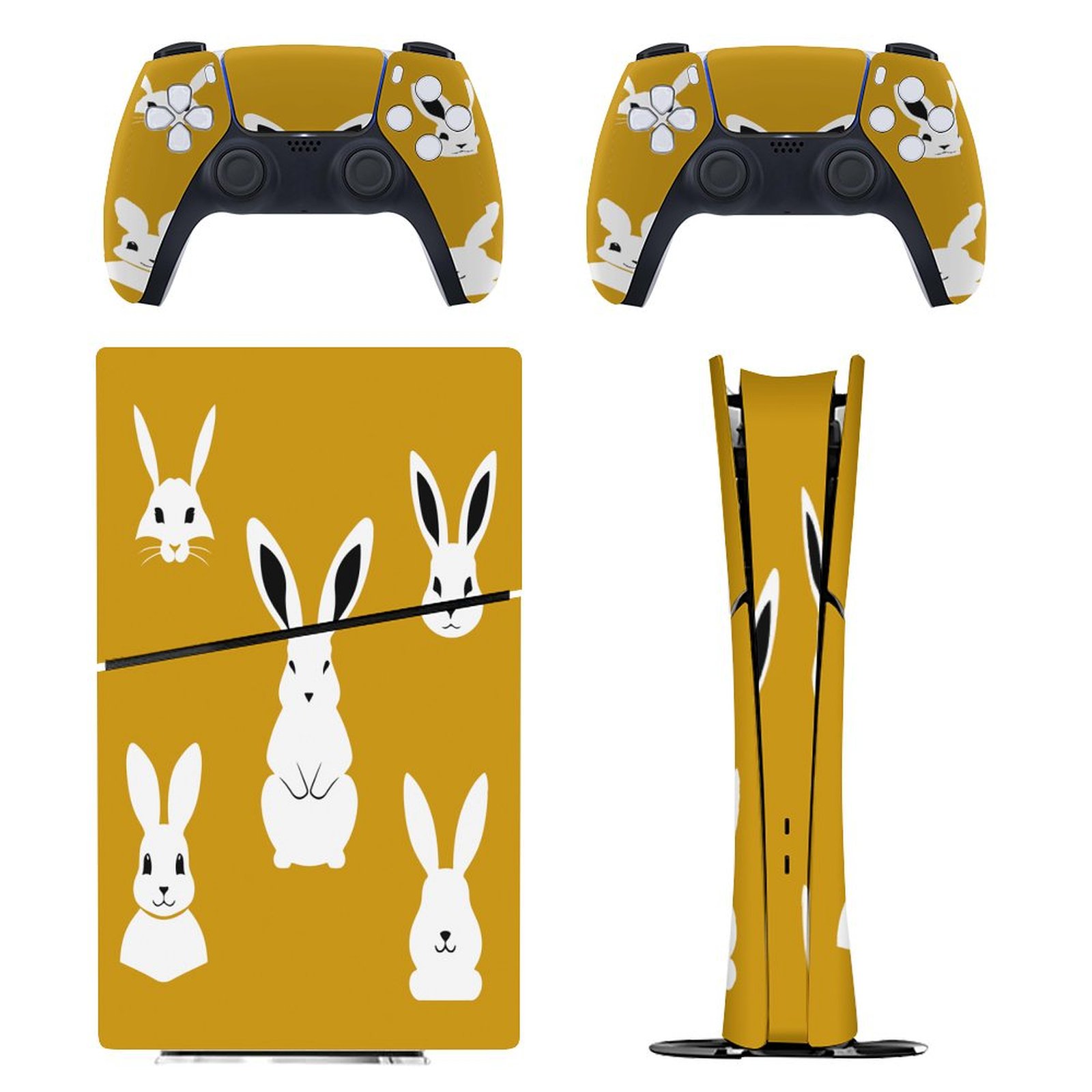 Rabbits, Animals, Brown And Yellow PS5/PS5 Slim Digital Disc Skin ...