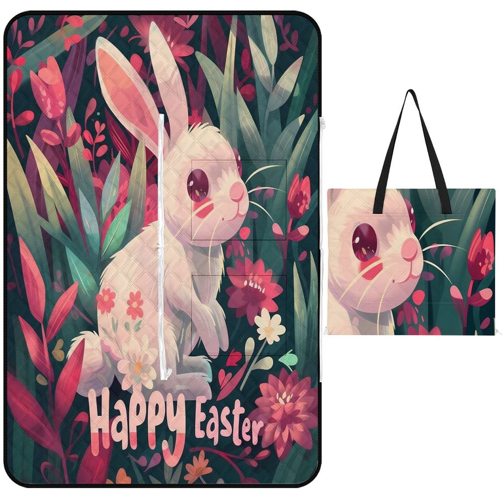 Rabbits, Bless Waterproof Beach Mat Folding Mattress Portable ...