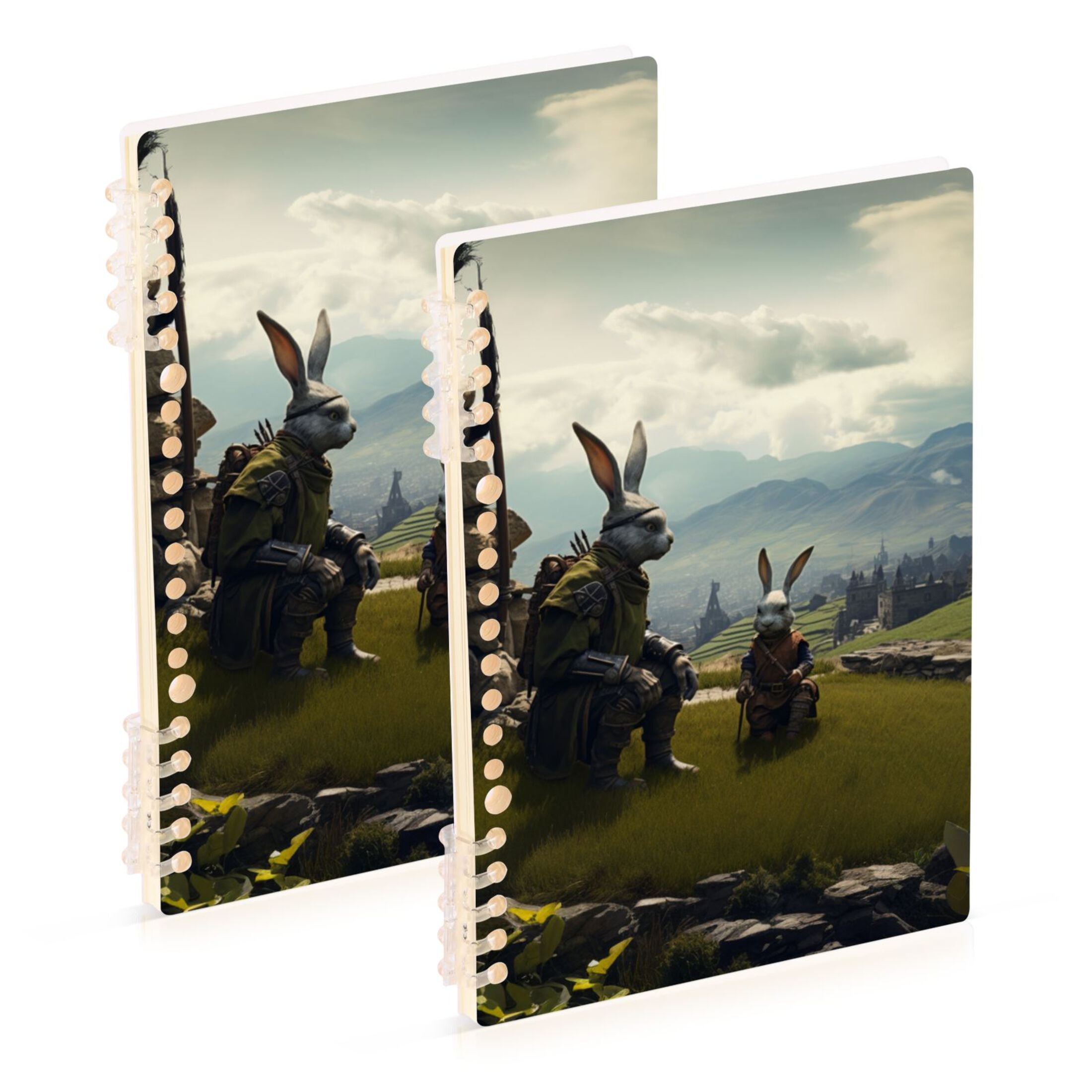 Rabbits Clouds Forest Trees Camping Ring Binder Notebook Journey Note ...