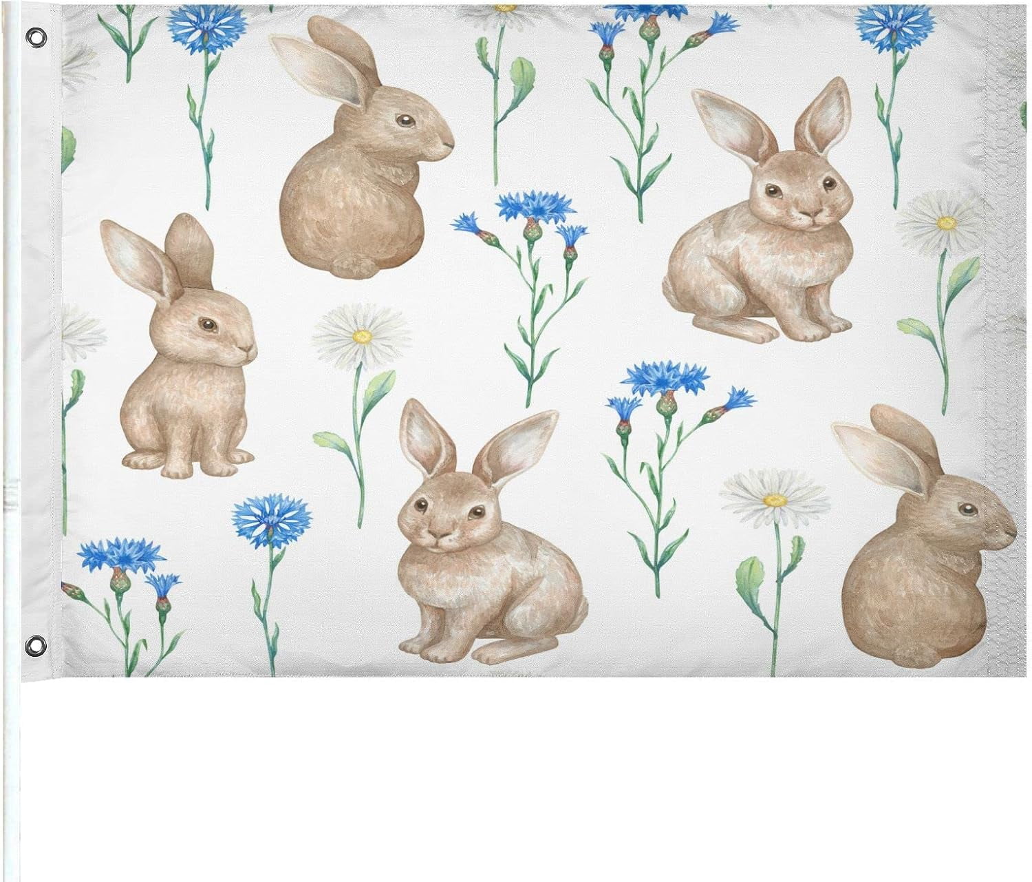 Rabbits Flag Outdoor Garden Flag for Outside Funny Flags with Brass ...