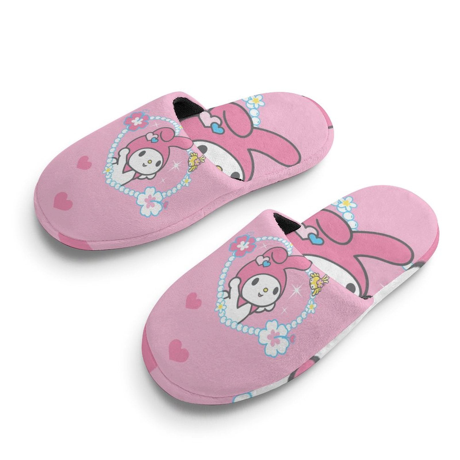 Rabbits My Melody Cotton Slippers For Kids Flannel Plush Fluffy Warm ...