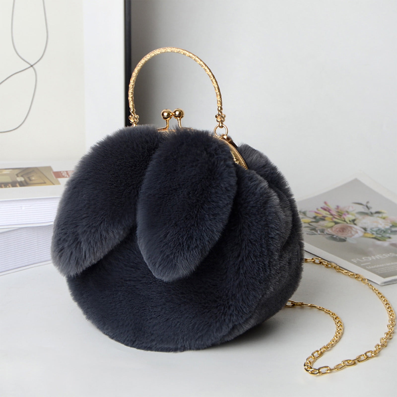 Rabbits Purse for Women, Plush Bag, Novelty Purse Cute Handbags, Cute ...