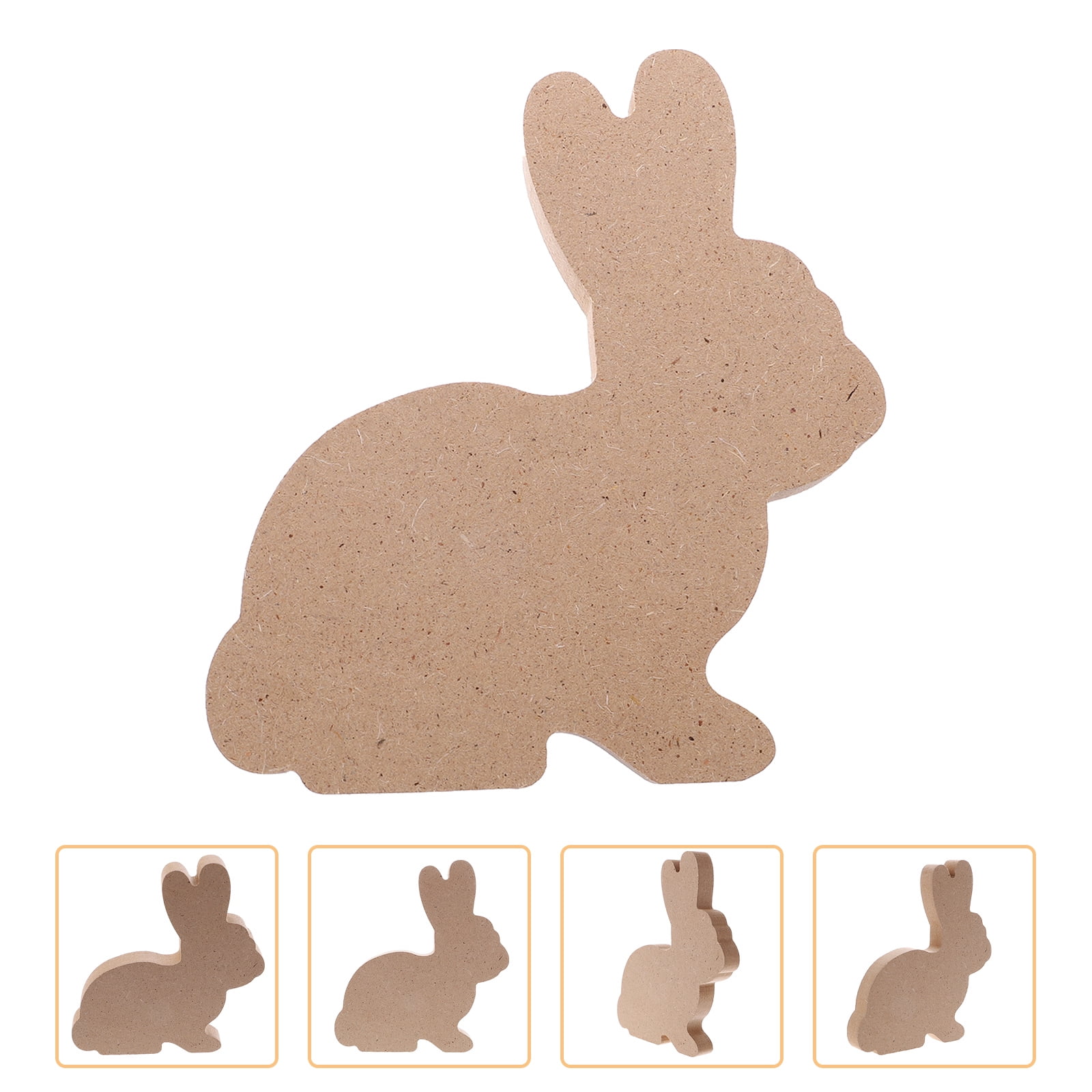 Rabbits Shape Wood Sign Kids Painting Ornament Blank Rabbit Sign DIY ...