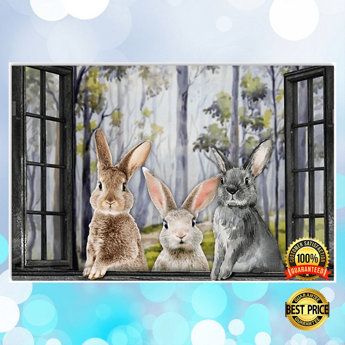 Rabbits by the window poster 24 x 36 Inch Poster - Walmart.com