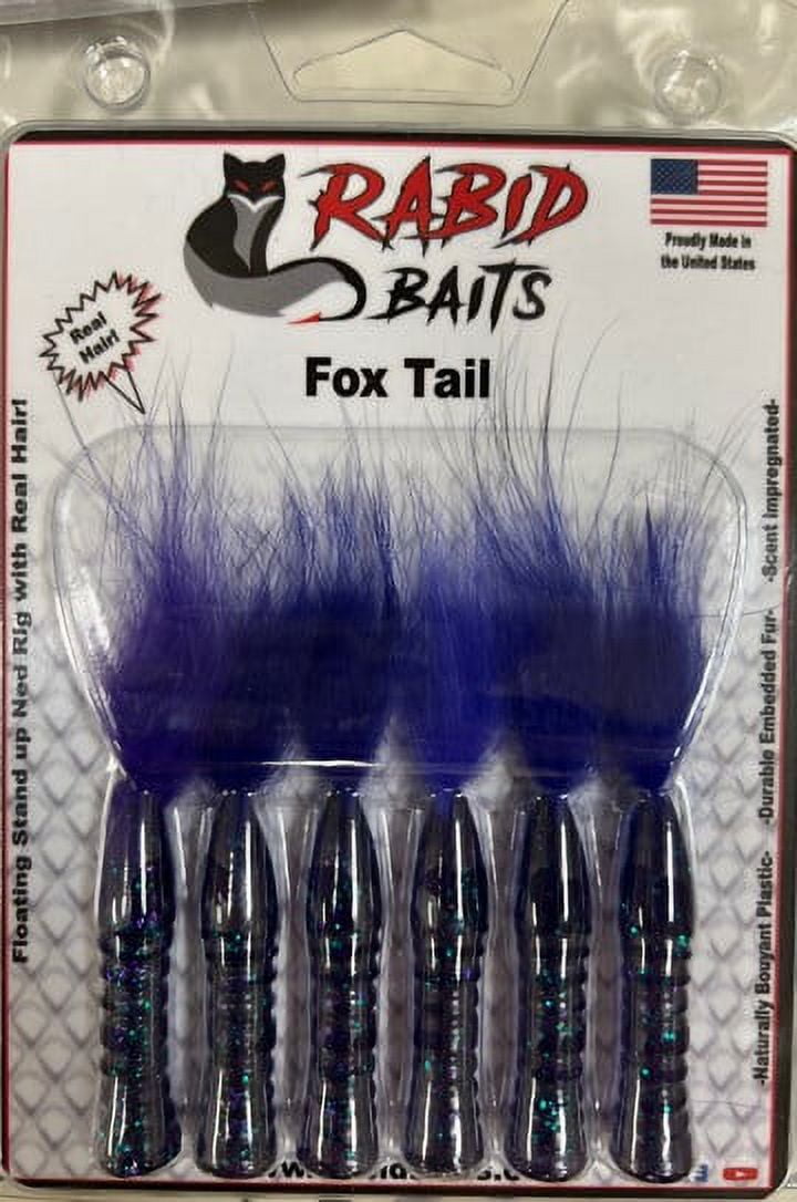 Rabid Baits Fox Tail Ned Rig Plastic Finesse Worm June Bug 3in 6pk ...